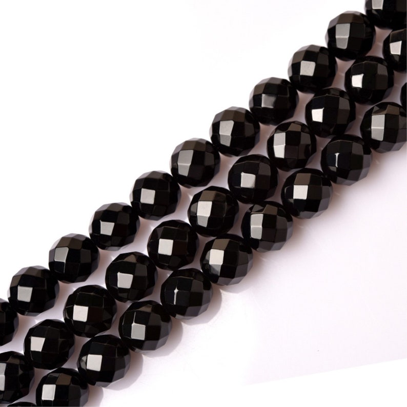 Black Agate Beads64 Faceted Black Agate Beads-4mm 6mm 8mm - Etsy