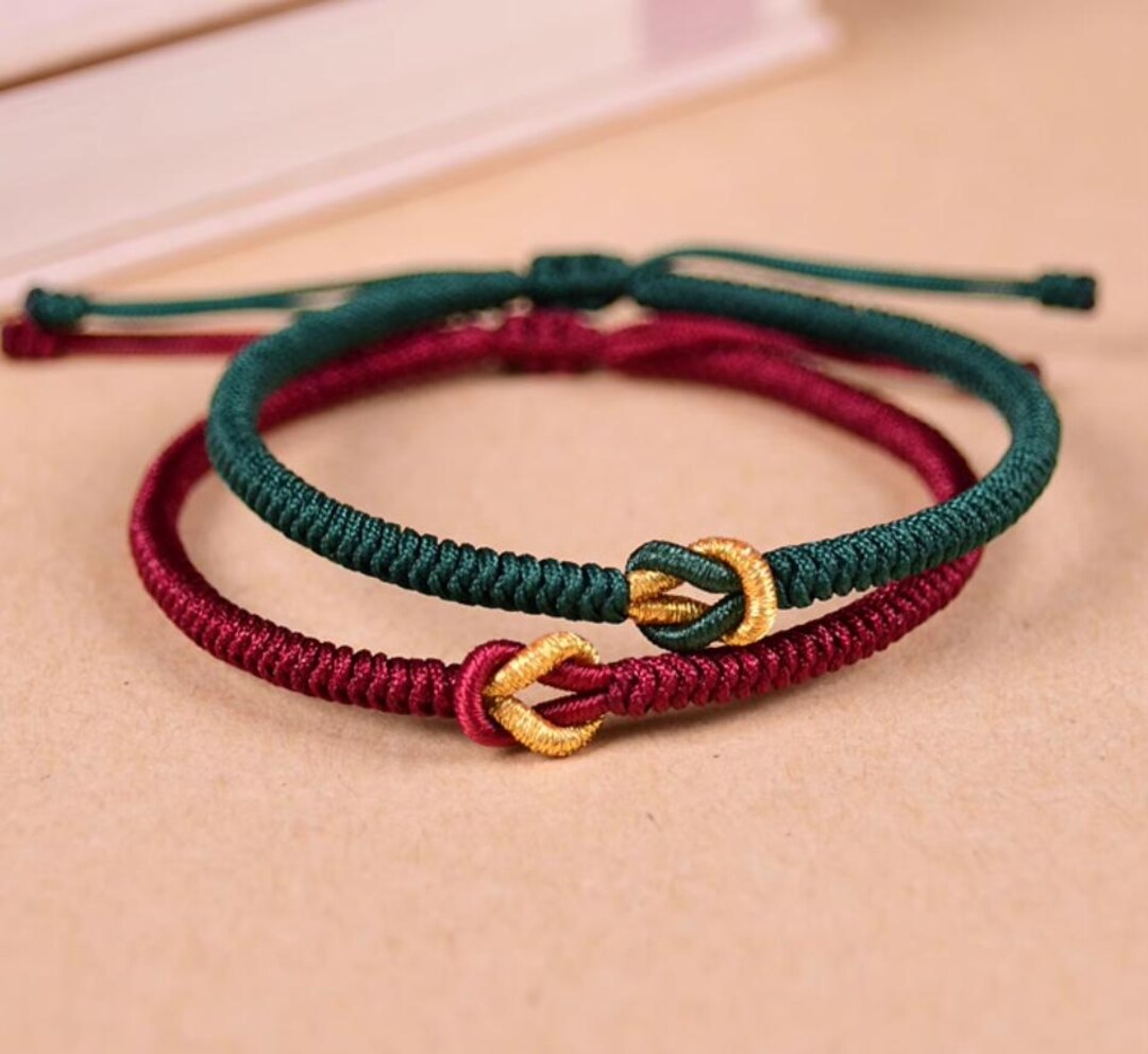 Red Handmade Braided Bracelet for Men and Women,braided Bracelet, Red ...