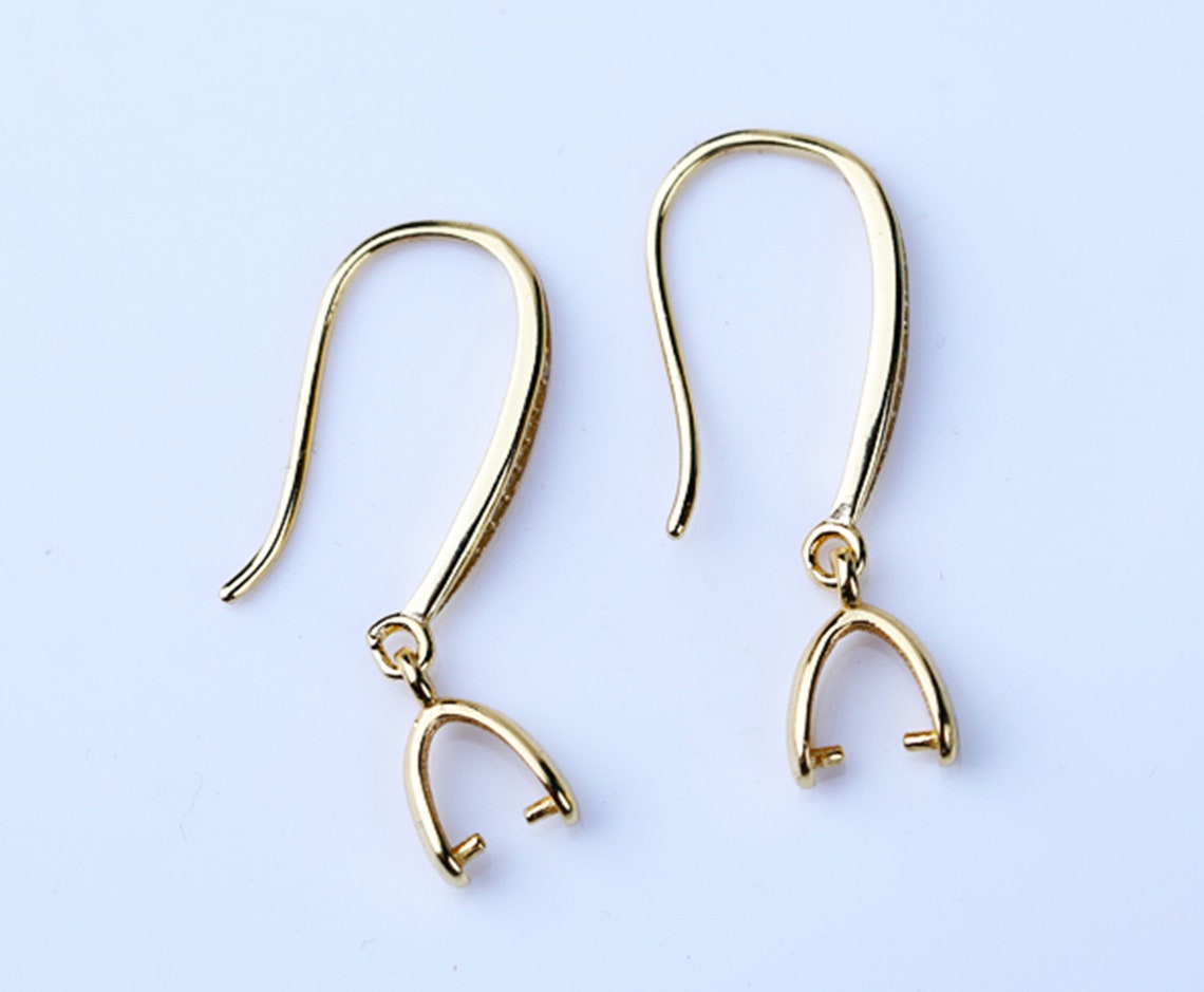 925 Sterling Silver Earring Base White Gold Plated,rose Gold Plated and ...