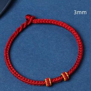 Semi-finished Red Handmade Braided Bracelet for Men and Women,red Rope ...