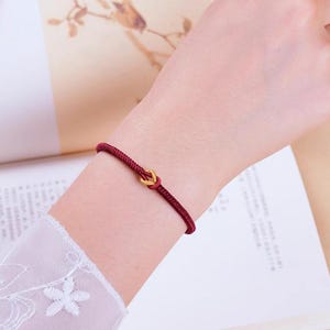 Red Handmade Braided Bracelet for Men and Women,braided Bracelet, Red ...