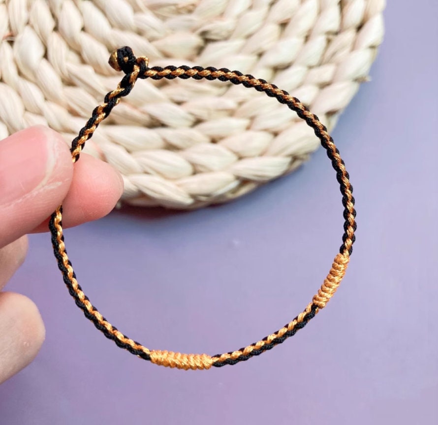 Handmade Braided Rope Bracelet: Lucky Knot Bracelet (SS010) - Etsy
