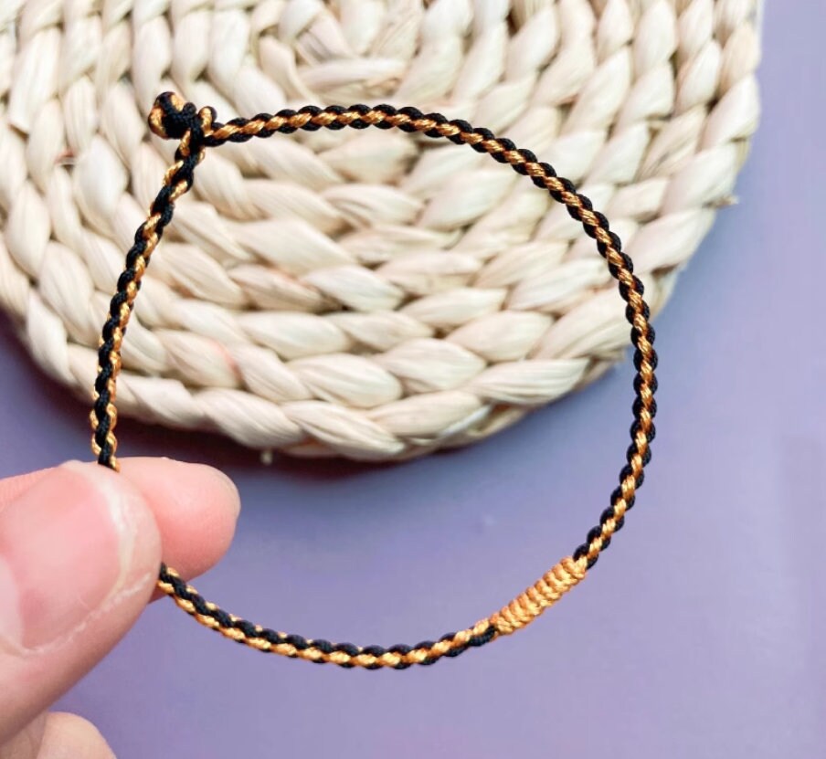 Handmade Braided Rope Bracelet: Lucky Knot Bracelet (SS010) - Etsy