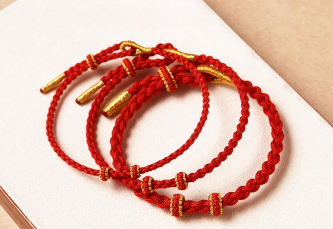 Red Handmade Braided Bracelet for Men and Women,braided Bracelet, Red ...