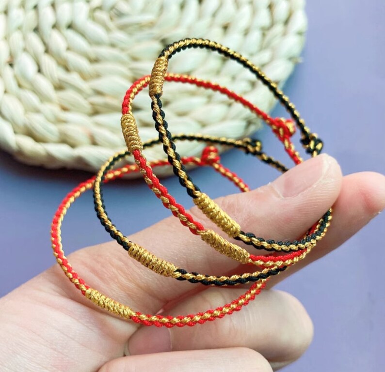 Semi-finished Handmade Braided Rope Bracelet: Lucky Knot Bracelet ...