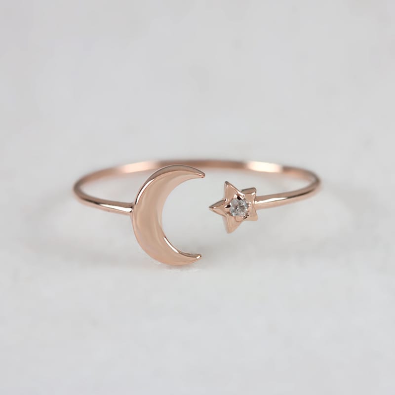 Moon Ring - Etsy