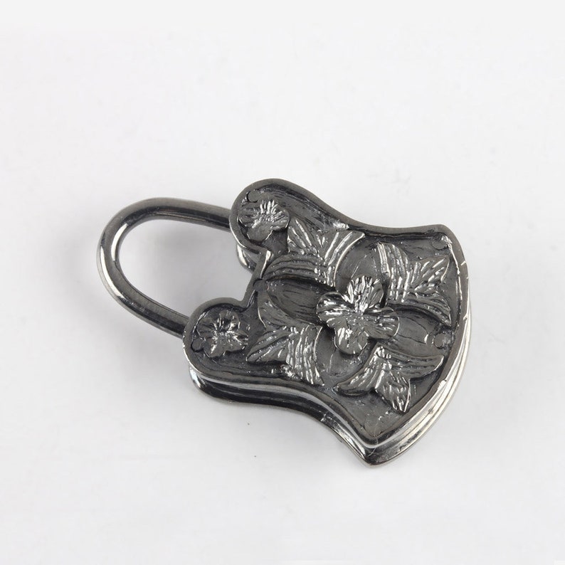 Natural 1.1 Ct Pave Diamond Padlock Pendant 925 Sterling - Etsy