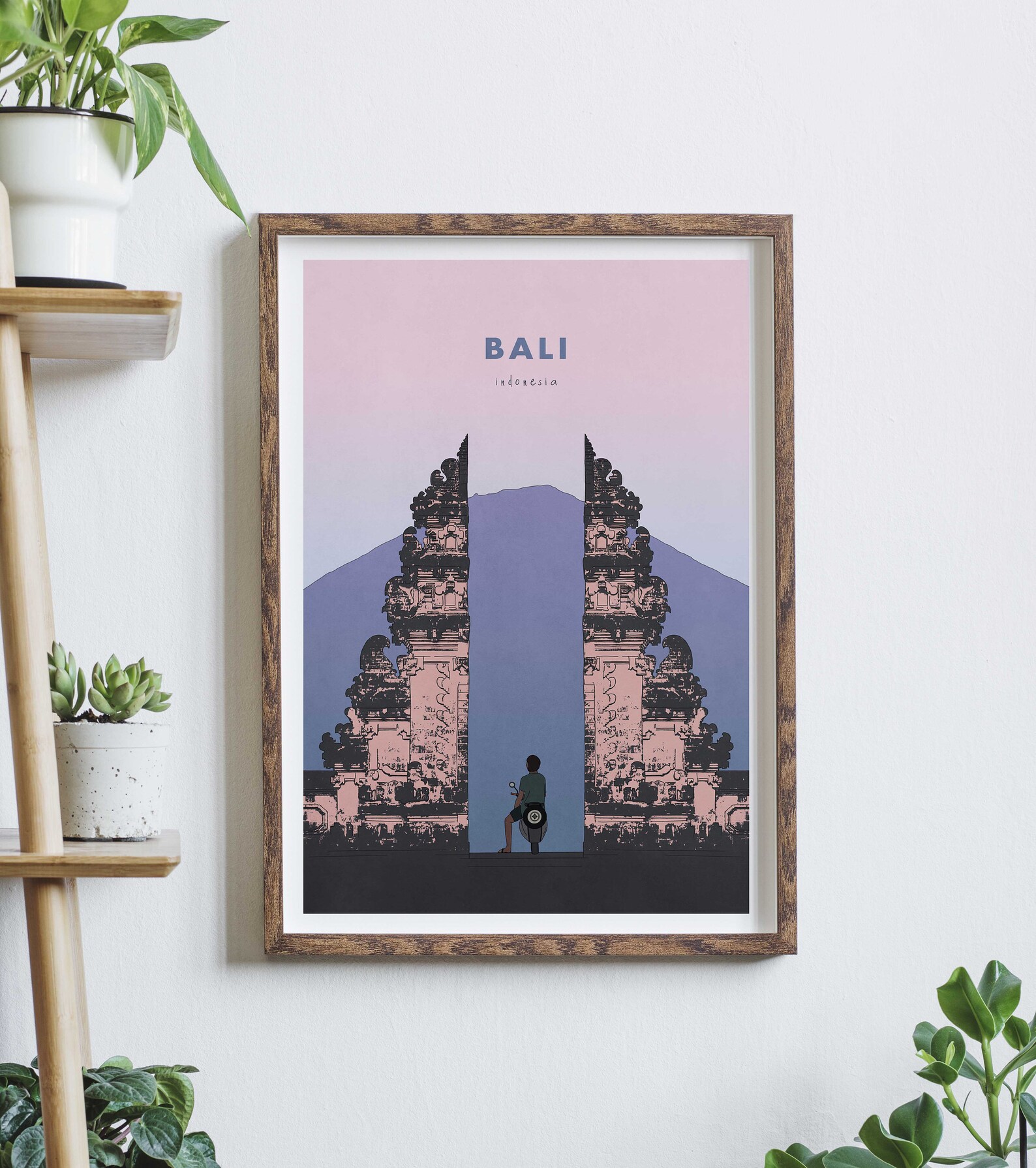 Bali Travel Poster Indonesia Temple Balinese Lempuyang Ubud - Etsy UK