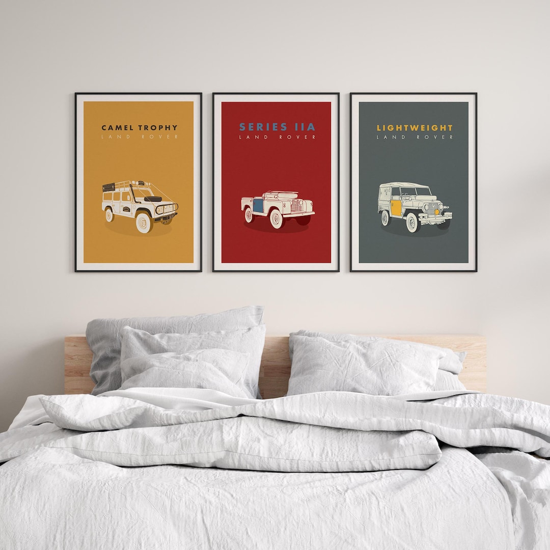 Set of 3 Landrover Prints, Series Camel Trophy Poster, Digital ...