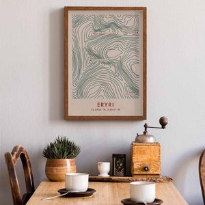 Eryri snowdonia Topograhic Map Poster Cymru wales Hiking Vintage ...