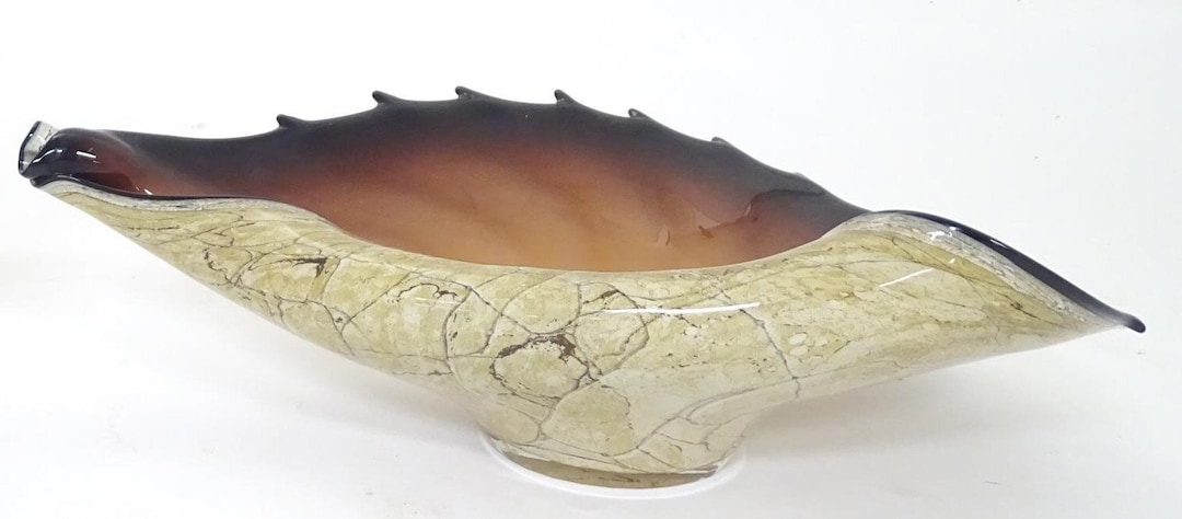 Handblown Art Glass Shell Dish by Jozefina Glass Works Krosno - Etsy UK