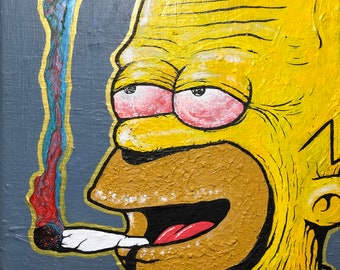 Homer Simpson Painting - Etsy UK