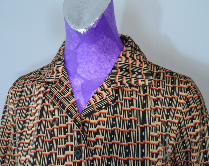 1970's Japanese Vintage Symmetrical Pattern Disco / Mod - Etsy