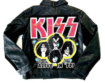 Leather Rock Jacket | Etsy