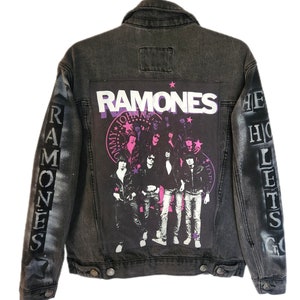 Womens Denim Punk Rock Jacket-size Medium - Etsy
