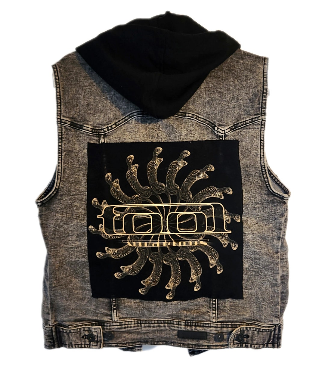 Mens or Gender Neutrel Denim ROCK Vest Mens Small - Etsy