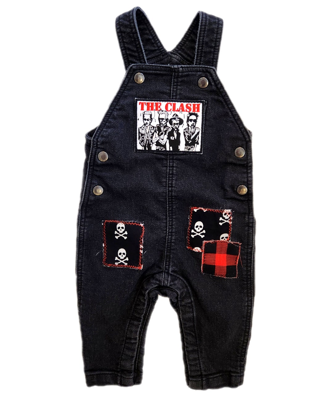 Baby Denim Punk Rock Overalls Size 6-12 Months - Etsy