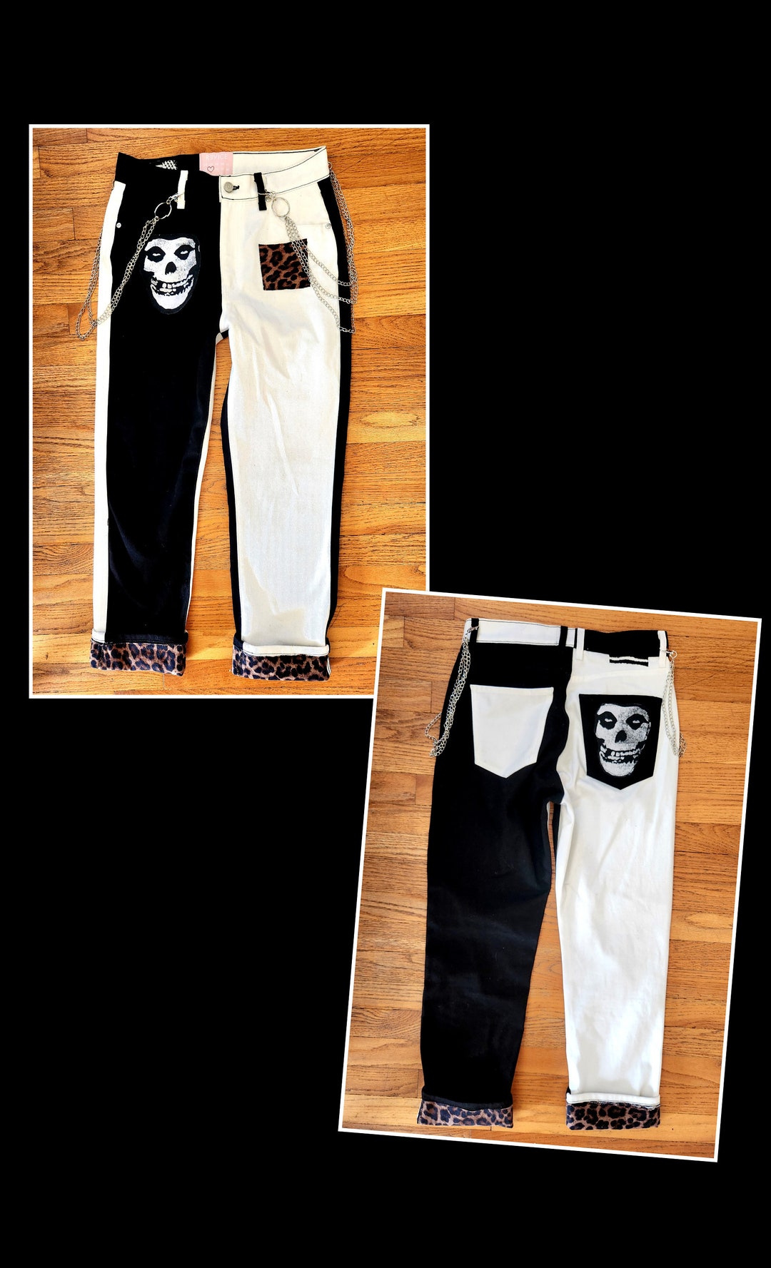 Upcycled PUNK Rock Denim Pants Womens Size 28/29 - Etsy