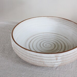 MADE TO ORDER Handmade Large White Bowl / Rustic Salad Bowl / Ceramic ...