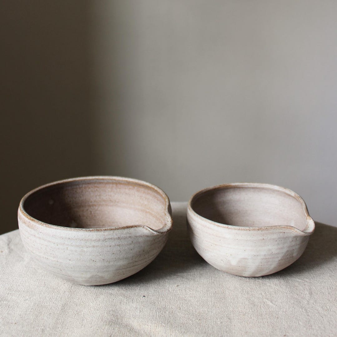SECONDS SALE Handmade Ceramic Matcha Bowl / 2 Cup Mixing Bowl / Pottery ...