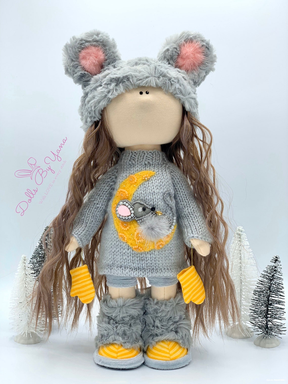 Handmade Mouse Interior Doll, Cloth Rag Doll - Etsy