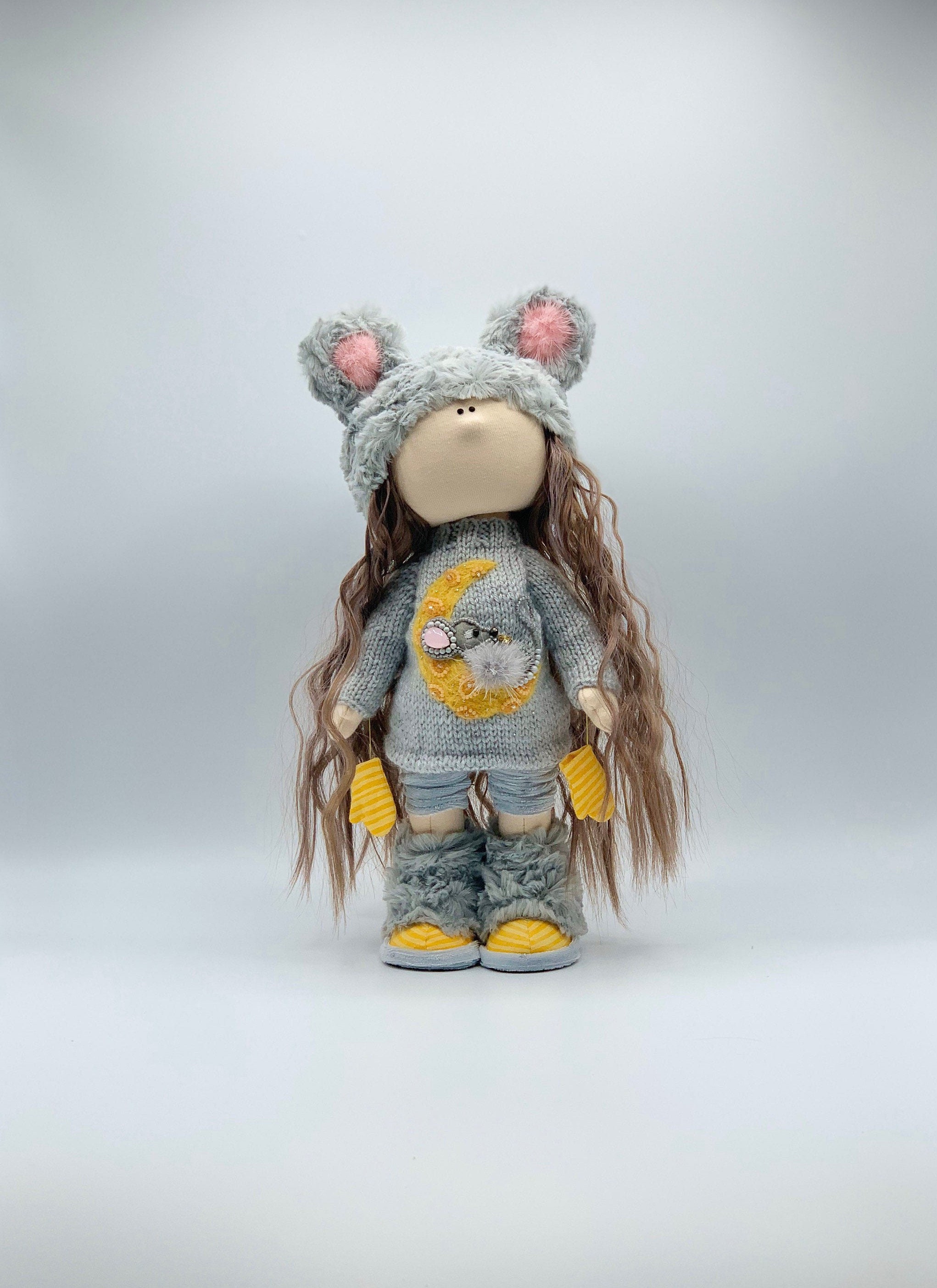 Handmade Mouse Interior Doll, Cloth Rag Doll - Etsy
