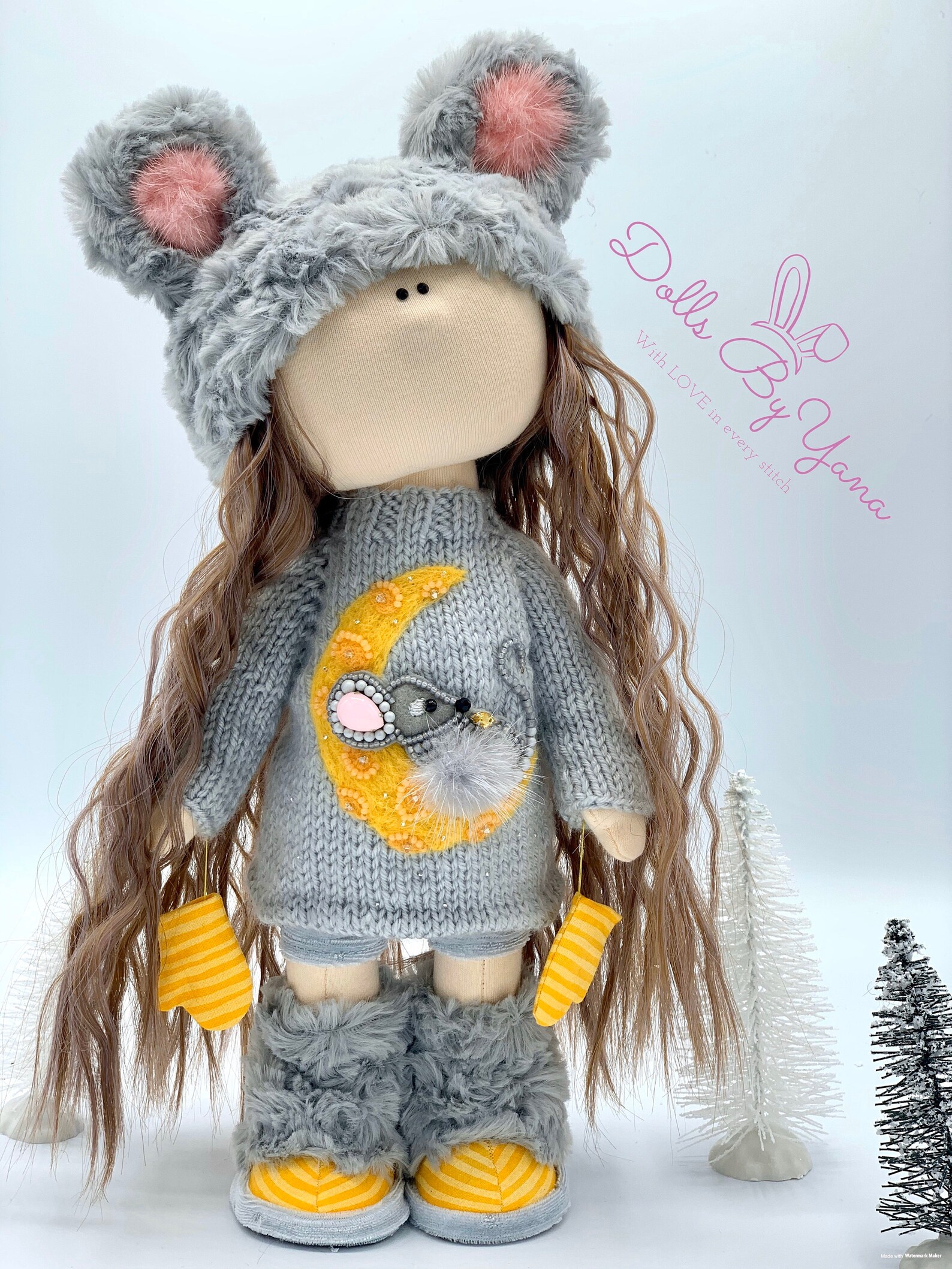 Handmade Mouse Interior Doll, Cloth Rag Doll - Etsy