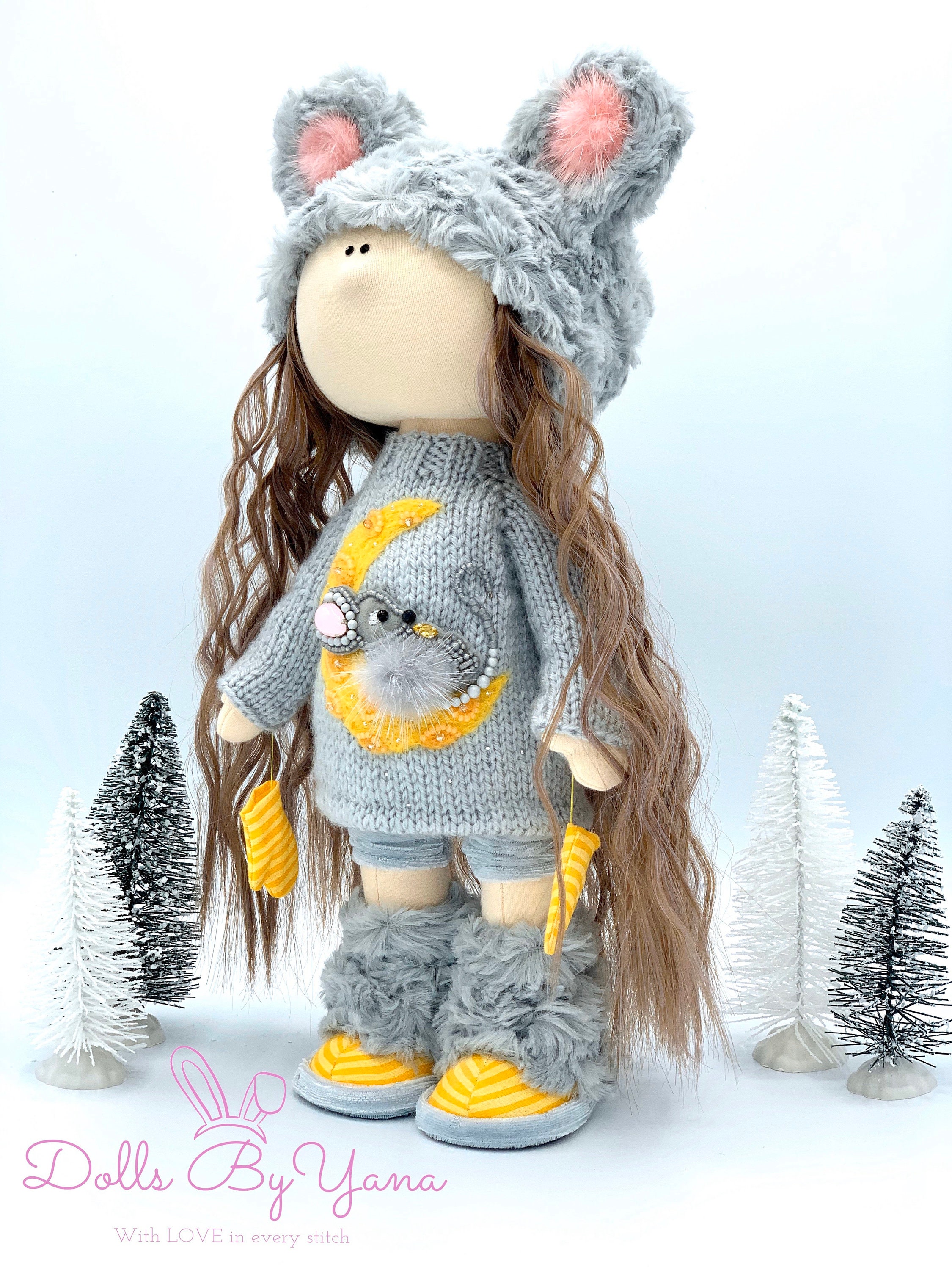 Handmade Mouse Interior Doll, Cloth Rag Doll - Etsy