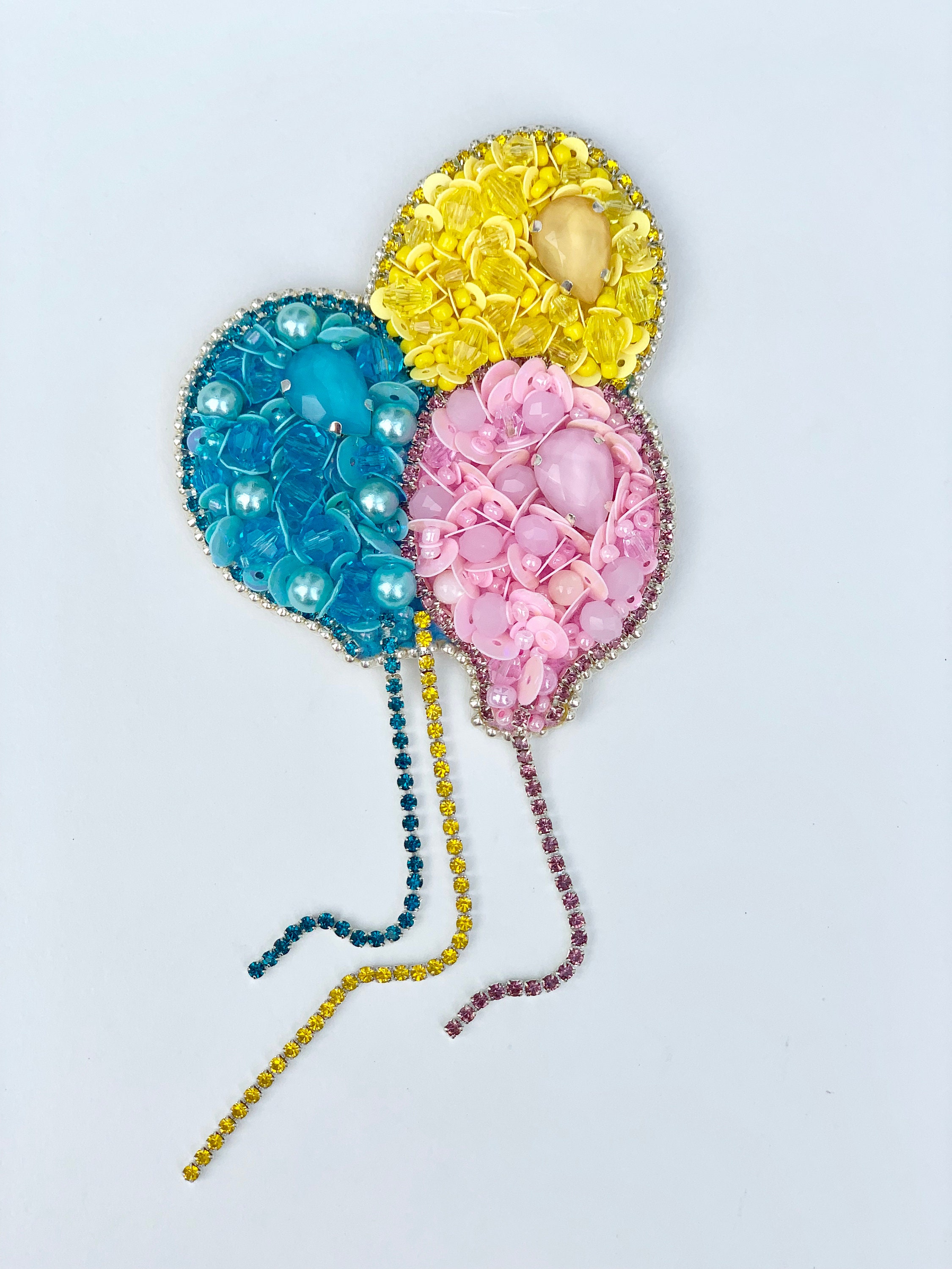 Balloons Beaded Handmade Brooch, Pin - Etsy