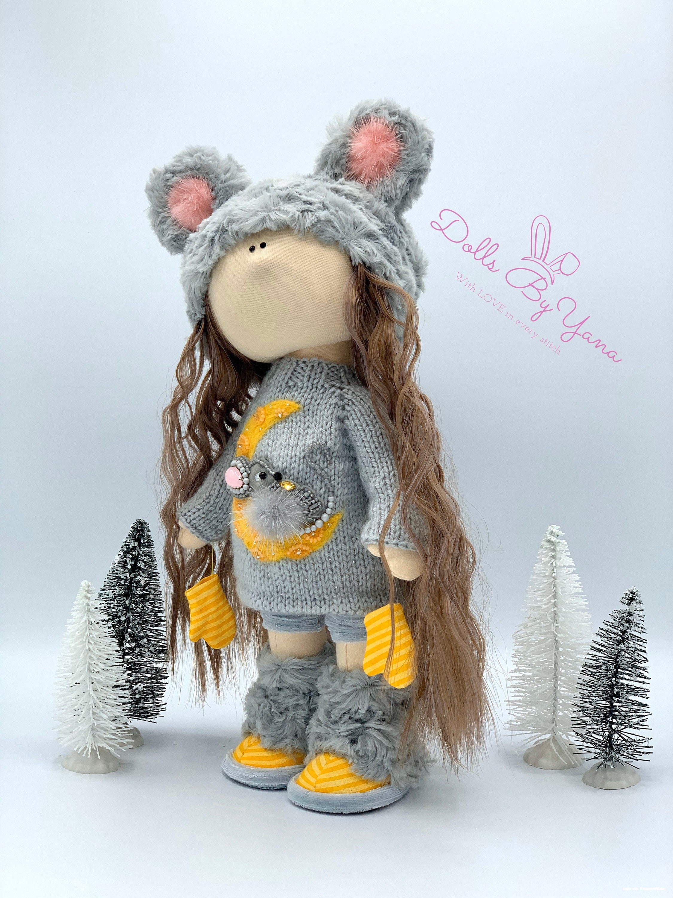 Handmade Mouse Interior Doll, Cloth Rag Doll - Etsy