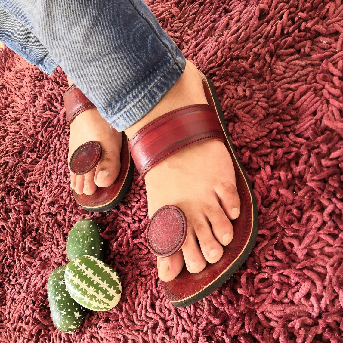 Handmade Genuine Leather Slippers for Men Handcrafed Sandals - Etsy UK