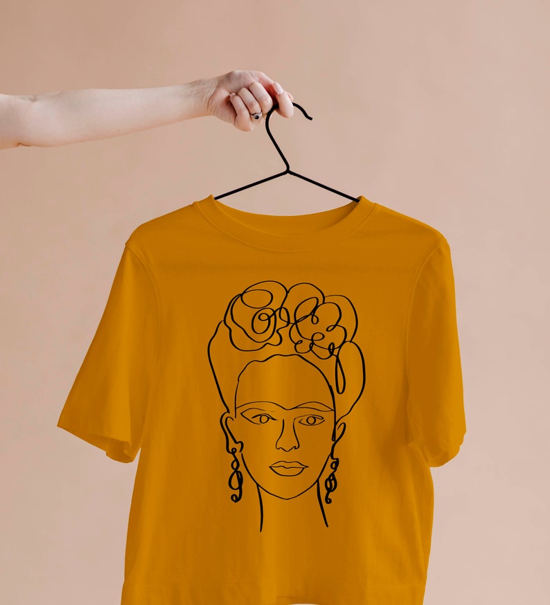 Frida Shirt Frida Line Drawing Tshirt Frida Face Tshirt FRIDA - Etsy