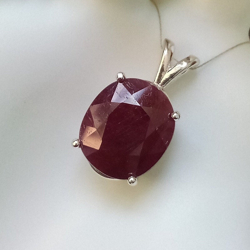 Ruby Pendant - Etsy