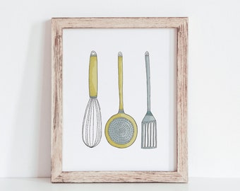 Kitchen art print | Etsy