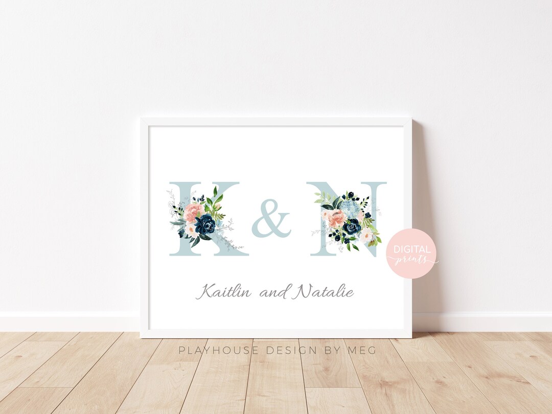 Twin Baby Name Signs for Girl Nursery Baby Initial and Name - Etsy Canada