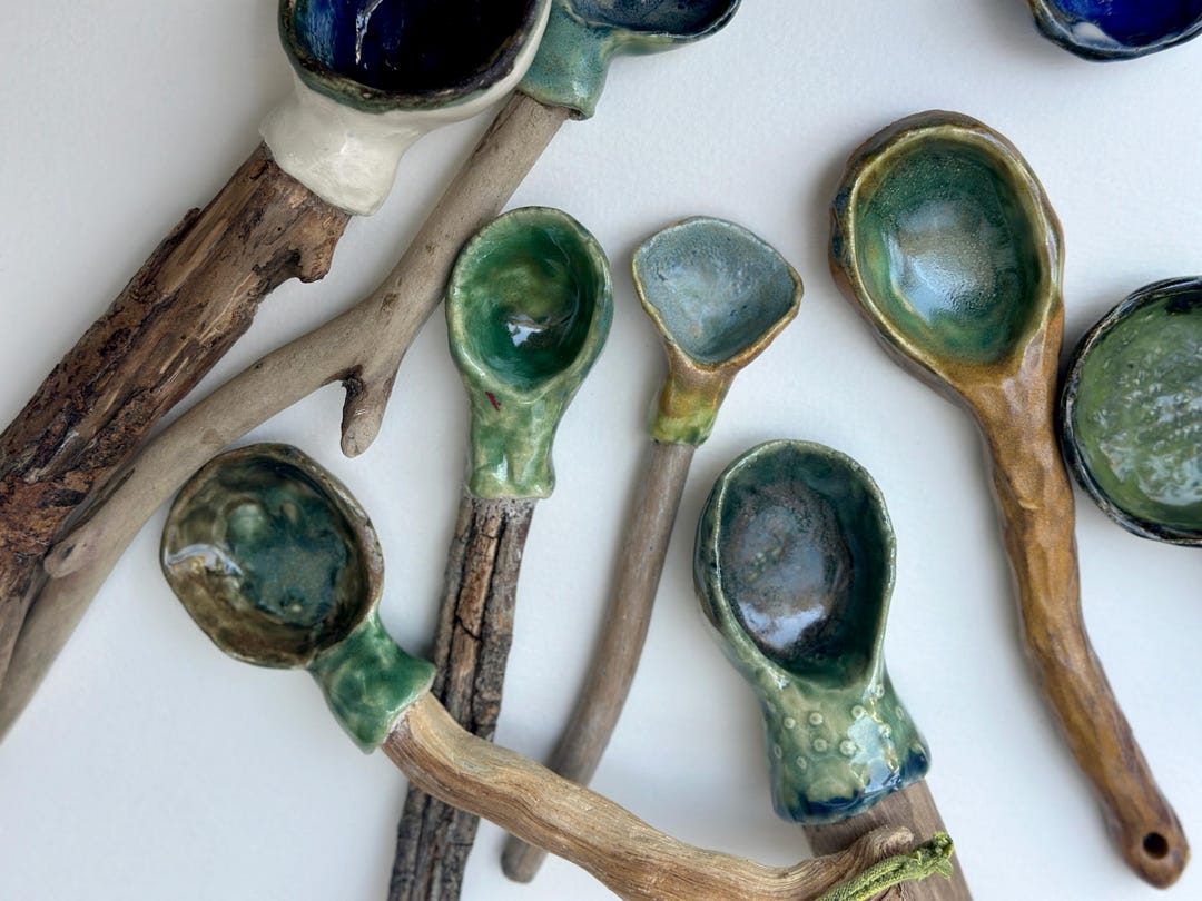 Unique Handmade Decorative Ceramic Parceling Spoon With Colorful Glaze ...