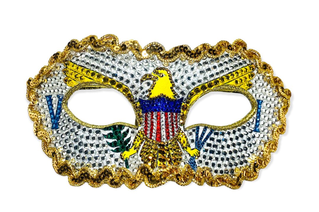 US Virgin Island Masquerade Mask Hand Crafted and Hand Stoned - Etsy
