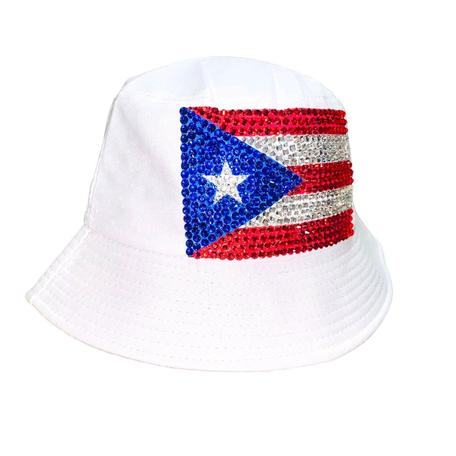 Puerto Rican Bucket Hat With Crystals Rhinestones - Etsy