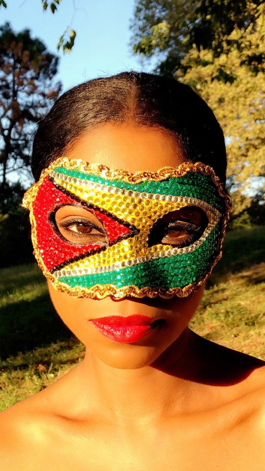 Guyana Masquerade Mask Hand Crafted and Hand Stoned - Etsy