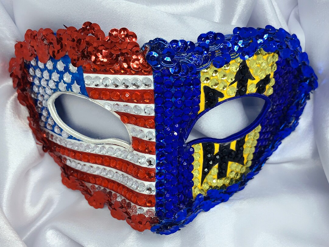 Bajan -american Masquerade Mask Hand Crafted and Hand Stoned - Etsy