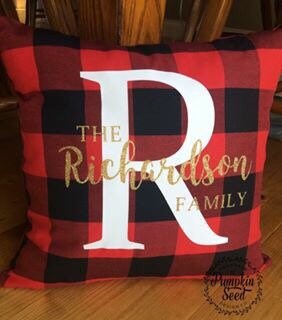 Personalized Family Last Name Red Black Buffalo Plaid Buffalo - Etsy