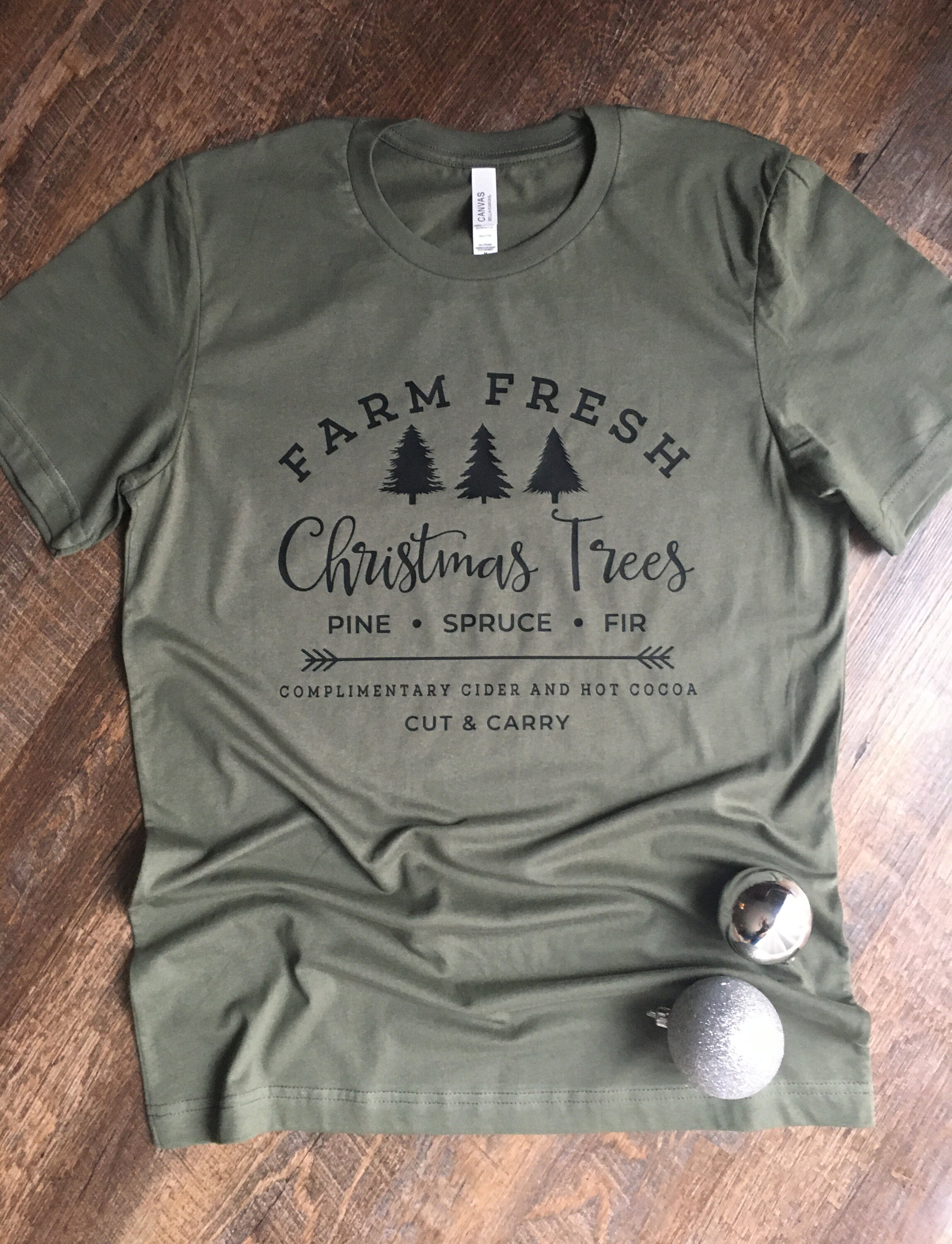 Farm Fresh Christmas Trees Shirt Women's Christmas Shirt | Etsy
