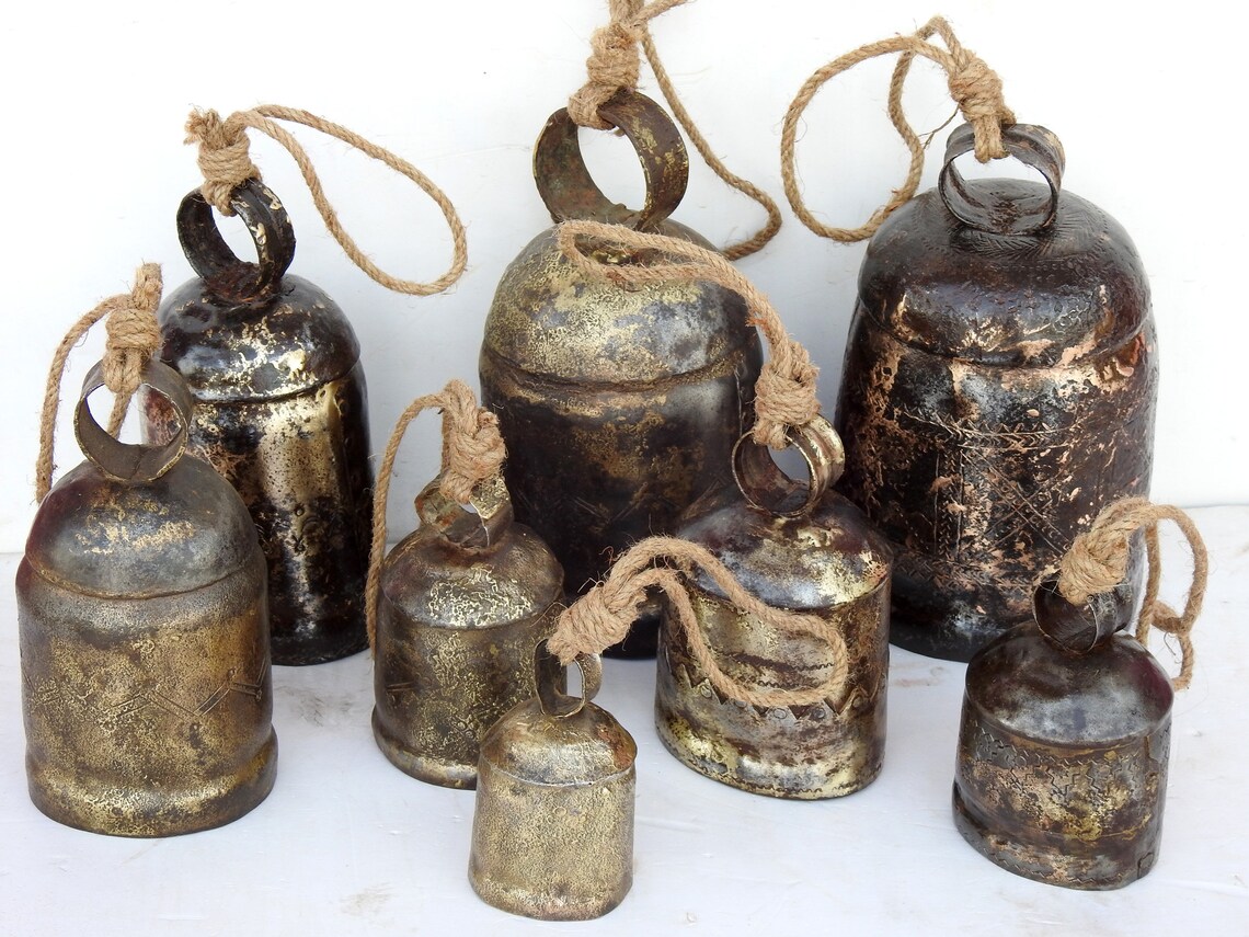 Set of 5pcs Antique 1900'S Vintage Metal Cowbell Copper - Etsy