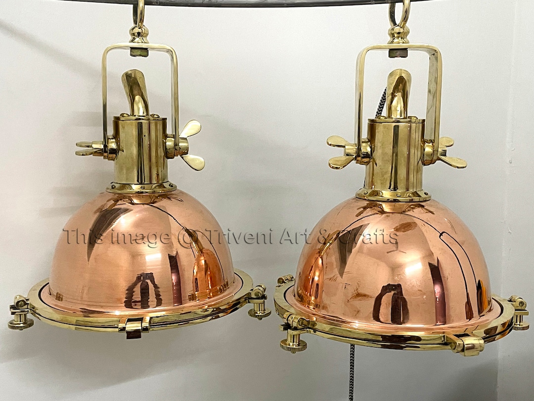 Set of 2 Nautical Maritime Pendant Ship Ceiling Light Navigation Cargo ...