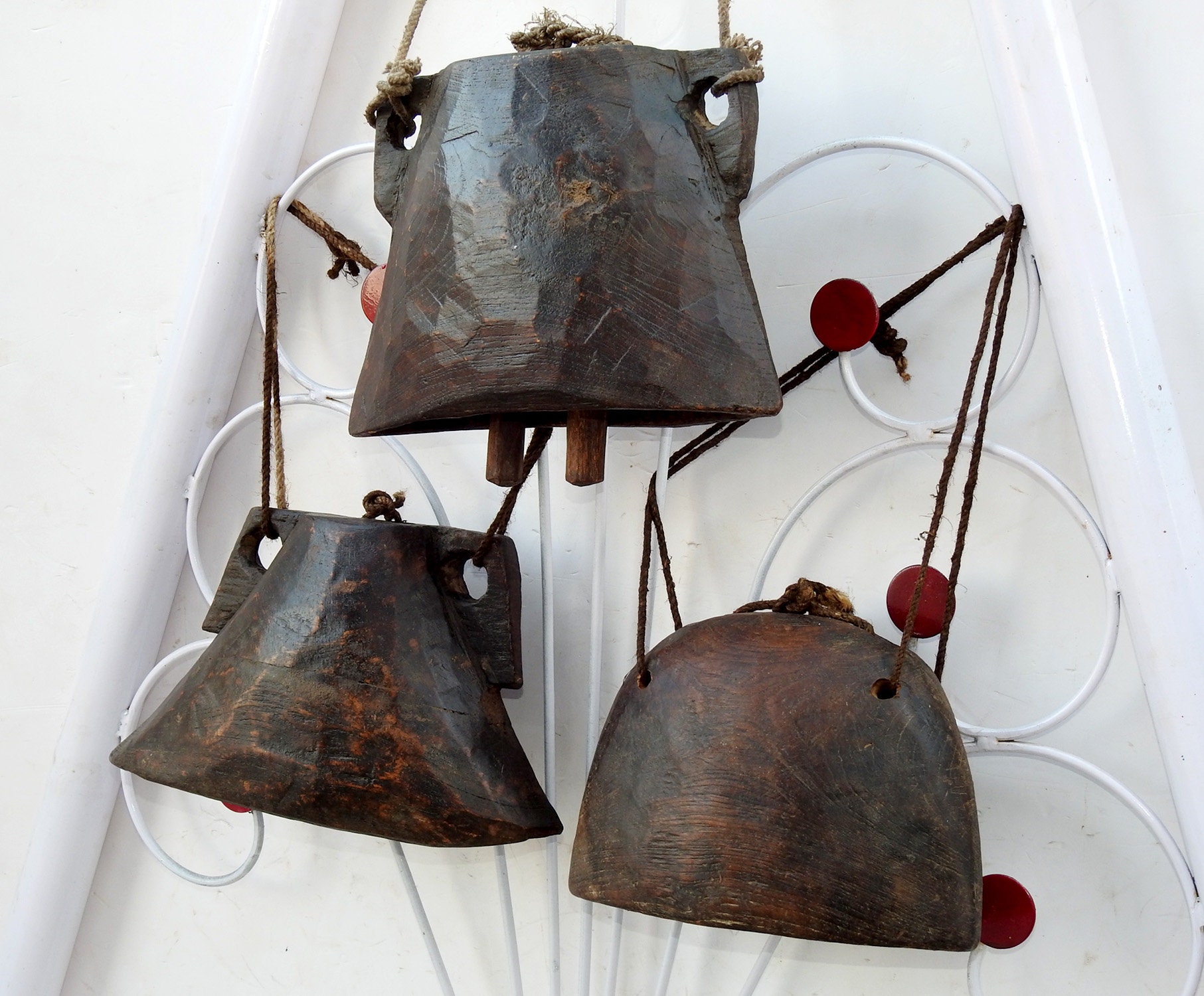 Lot of 03 Pcs Vintage 1900'S Tribal Teak Wood Cowbell - Etsy