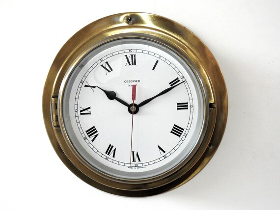 OBSERVER QUARTZ Made in GERMANY Brass Vintage Maritime Slave - Etsy