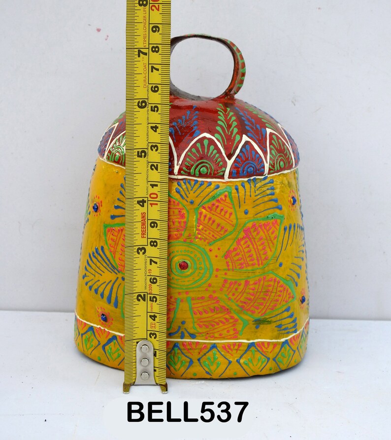 Vintage Swiss Cow Bell Metal Decorative Emboss Hand Painted - Etsy