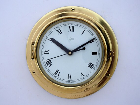 Home Décor OBSERVER QUARTZ Made in GERMANY Brass Vintage Maritime Slave ...