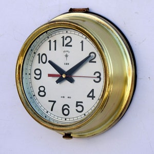 All Brass Set of 05 Vintage Maritime Slave Wall Clock Vintage ...