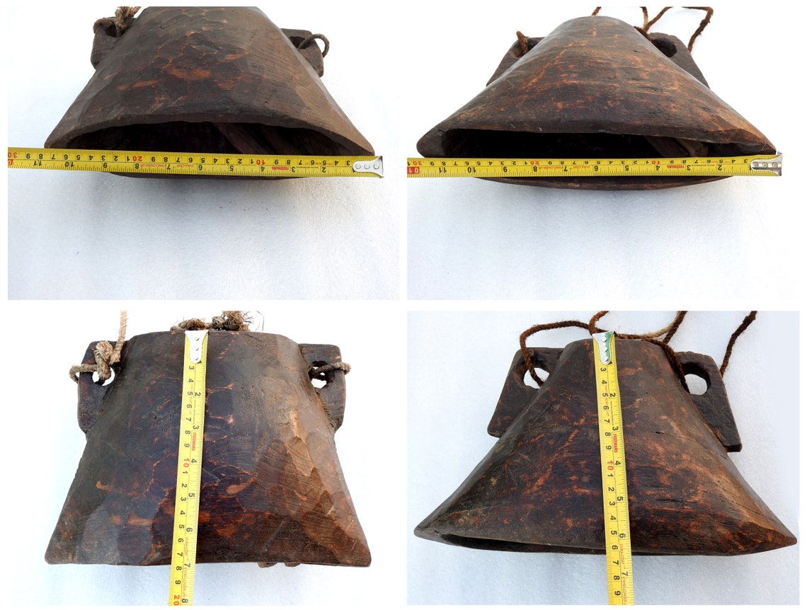 Lot of 03 Pcs Vintage 1900'S Tribal Teak Wood Cowbell | Etsy